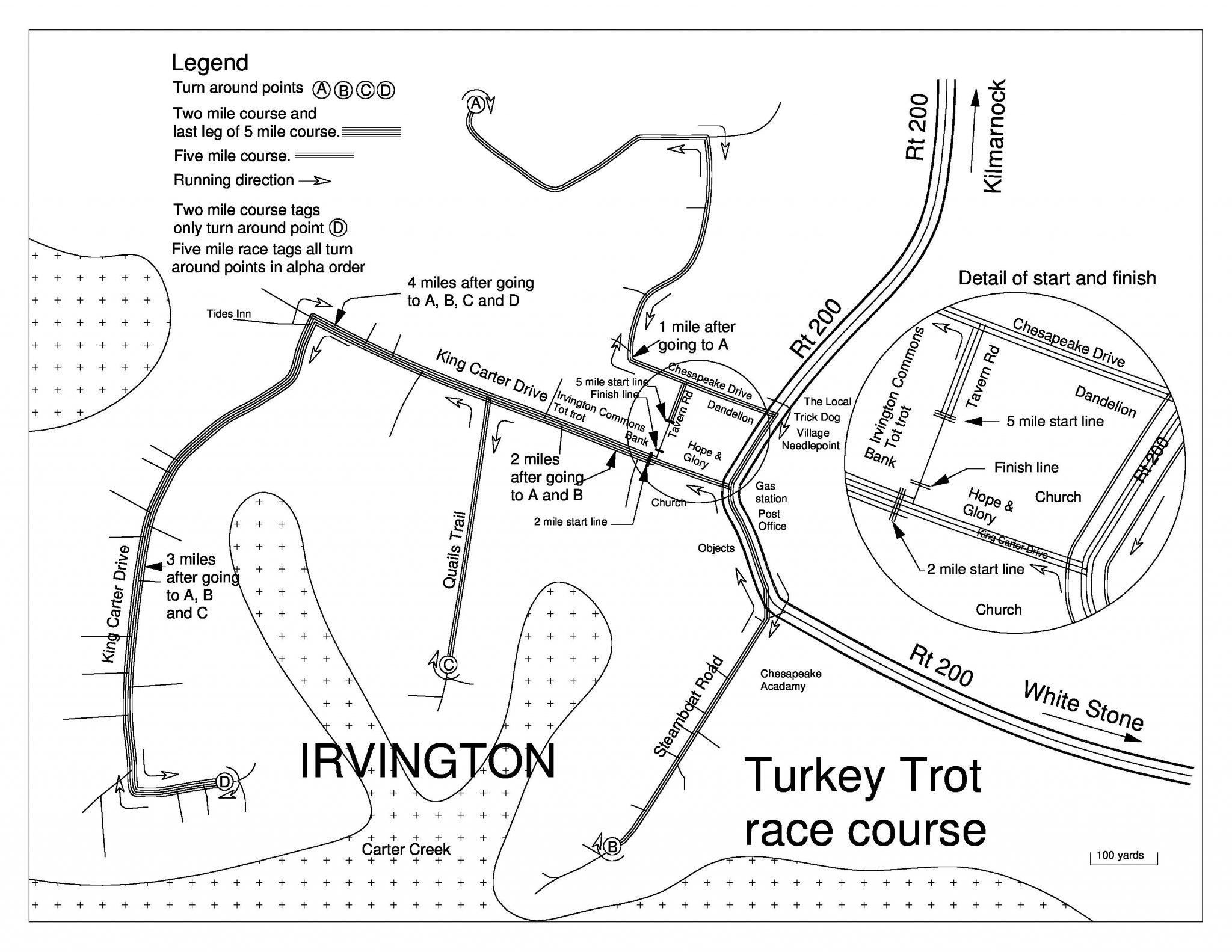 irvington turkey trot race map – Virginia's River Realm