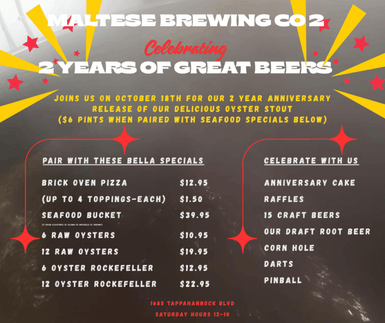 2-Years of Great Craft Beers at Maltese Brewing Co – Virginia's River Realm